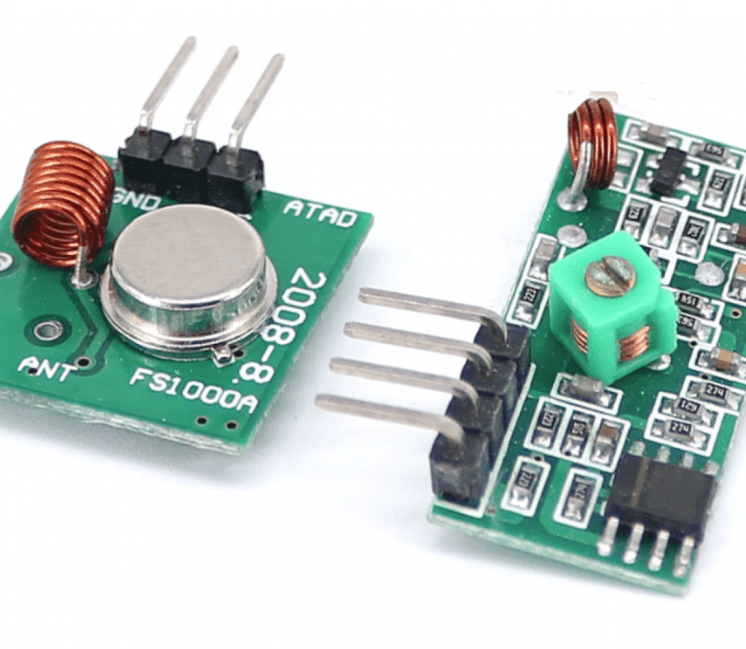 MODULO RADIOFRECUENCIA RF433 EMISOR Y RECEPTOR | CarvalElectronics