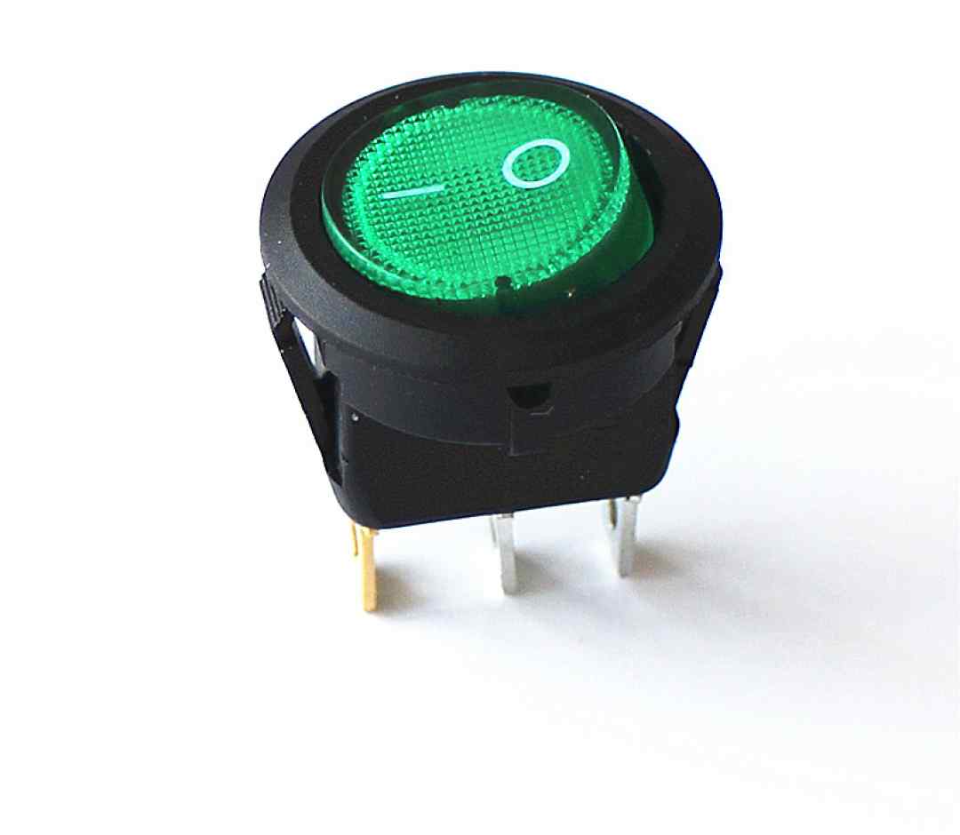 SWITCH REDONDO NEON ON OFF 3 PINES | CarvalElectronics